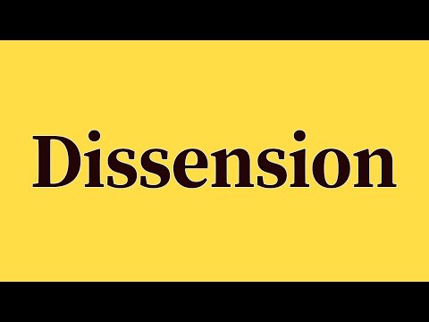 Dissension Pronunciation and Meaning