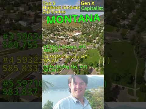 Top 5 MONTANA Highest Income areas by zip code.