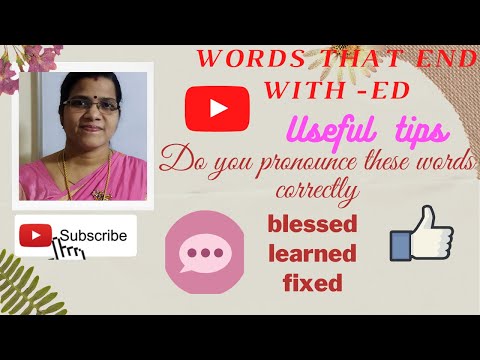 #spokenenglish #pronunciation WORDS THAT END WITH -ED, PRONOUNCED IN TWO DIFFERENT WAYS