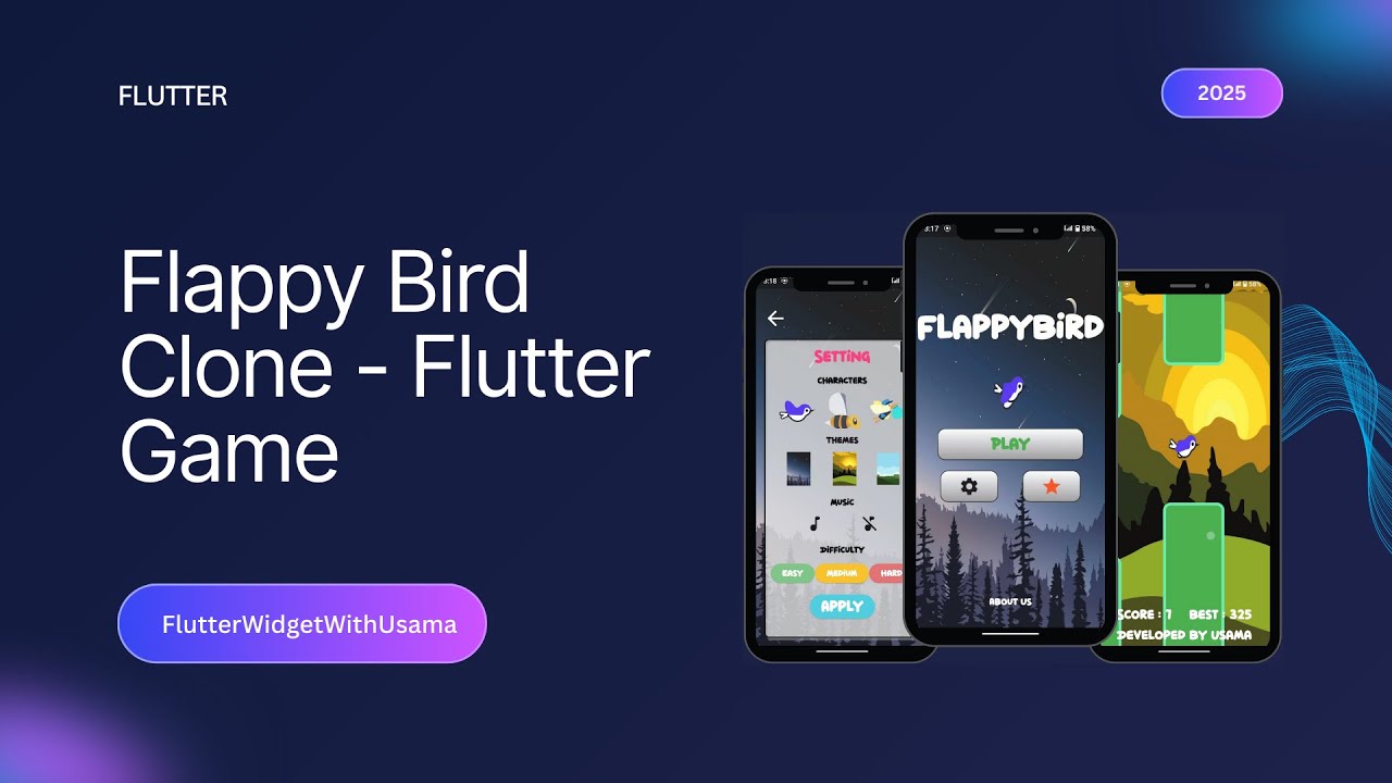 Flappy Bird Clone - Flutter Game | Flutter Projects 2025
