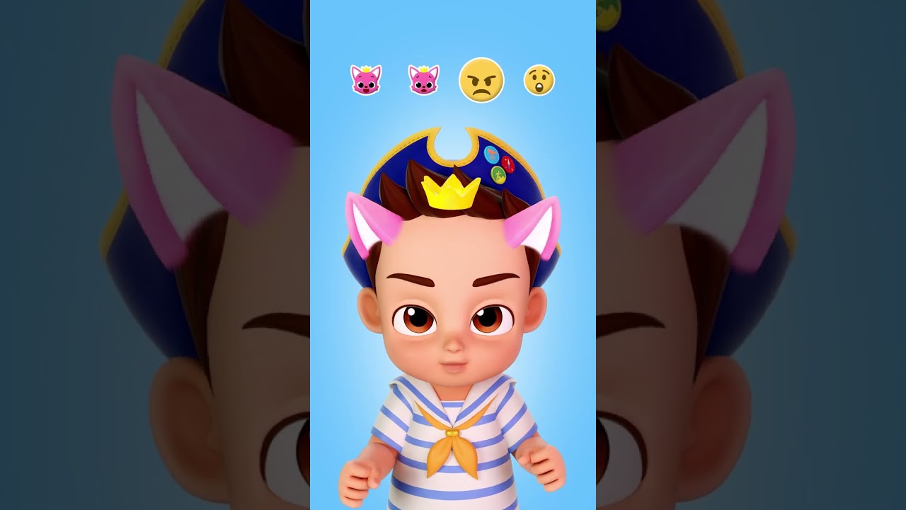 Pinkfong Ears on Brody! Learn Emotions 🥰 Try It on Tiktok #shorts #bebefinn