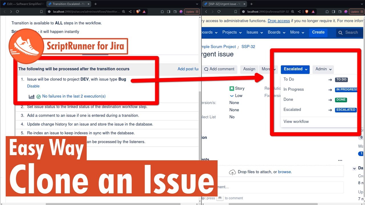 Scriptrunner for Jira - Clone an Issue easy way