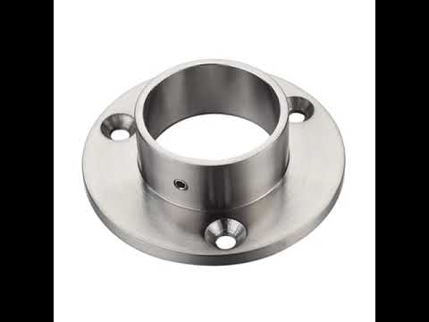 Stainless Steel Balustrades Handrail Bracket Base & Cover Glass Clamp