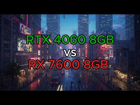 RX 7600 8 GB VS RTX 4060 8 GB + Ryzen 7 9800X3D : TEST IN 20 GAMES