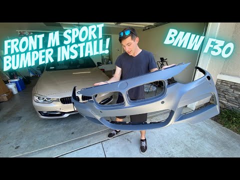 BMW F30 FRONT M SPORT BUMPER INSTALL!! (GREAT FITMENT)