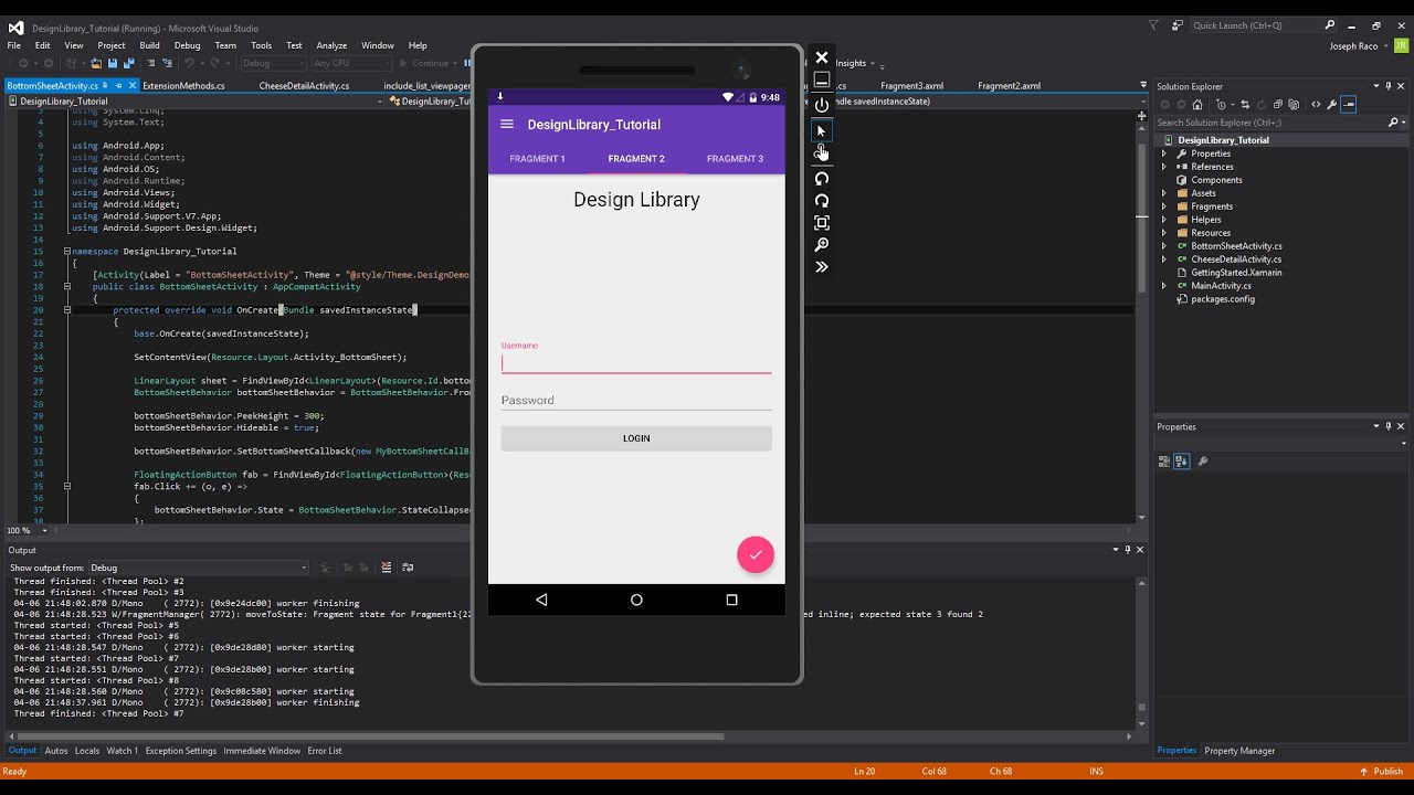 Xamarin Android Tutorial 80 Design Library Pt 2