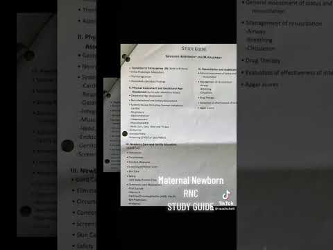 Study guide for RNC MNN cert exam