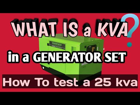 WhAt is a KVA mean in Generator set how to calculate.