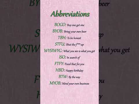 Common Text Abbreviations #abbreviation #english #vocabulary #shorts #shortvideo