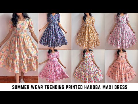Trending Printed Hakoba Maxi Dress #hakoba #maxi #summercollection