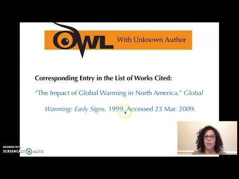MLA Formatting In Text Citations