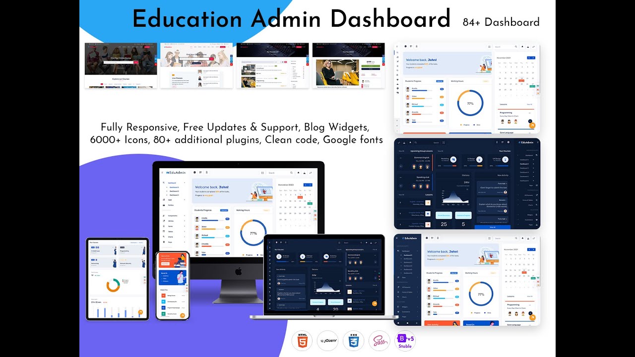 Education LMS Dashboard Admin Template