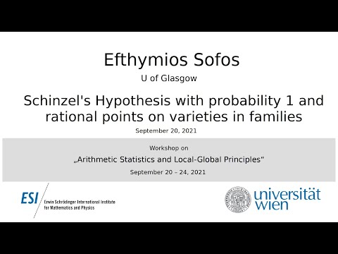Efthymios Sofos - Schinzel's Hypothesis with probability 1 and rational points
