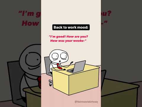 Back to Work Mood | Introverted Attorney Short | Corporate Humor Animation