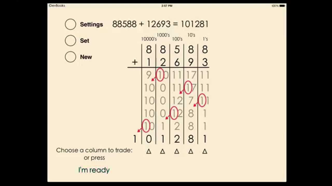 Everyday column-addition with five digit numbers