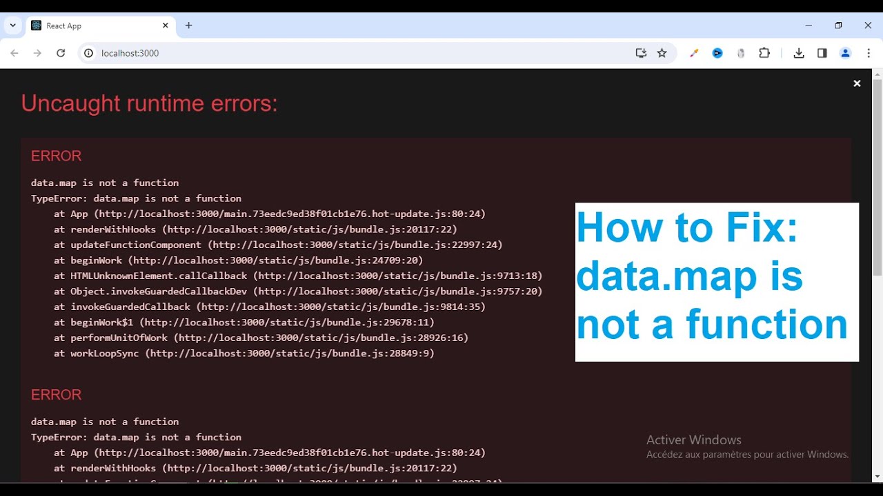 Fix: data.map is not a function in React js