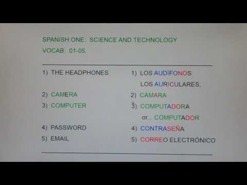 1 ST 01-05: audífonos, auriculares, cámara, computador, contraseña, corre electrónico...