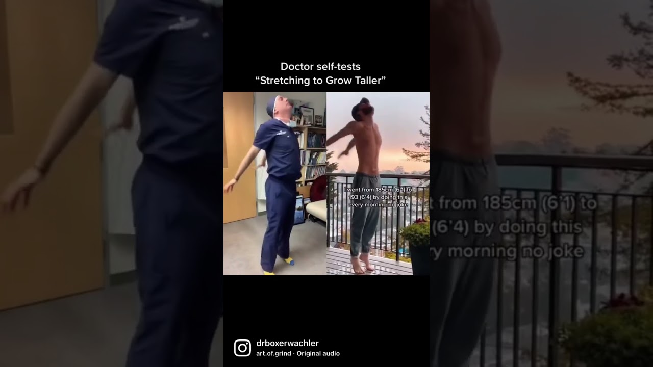 Stretching to Grow Taller??? #shorts