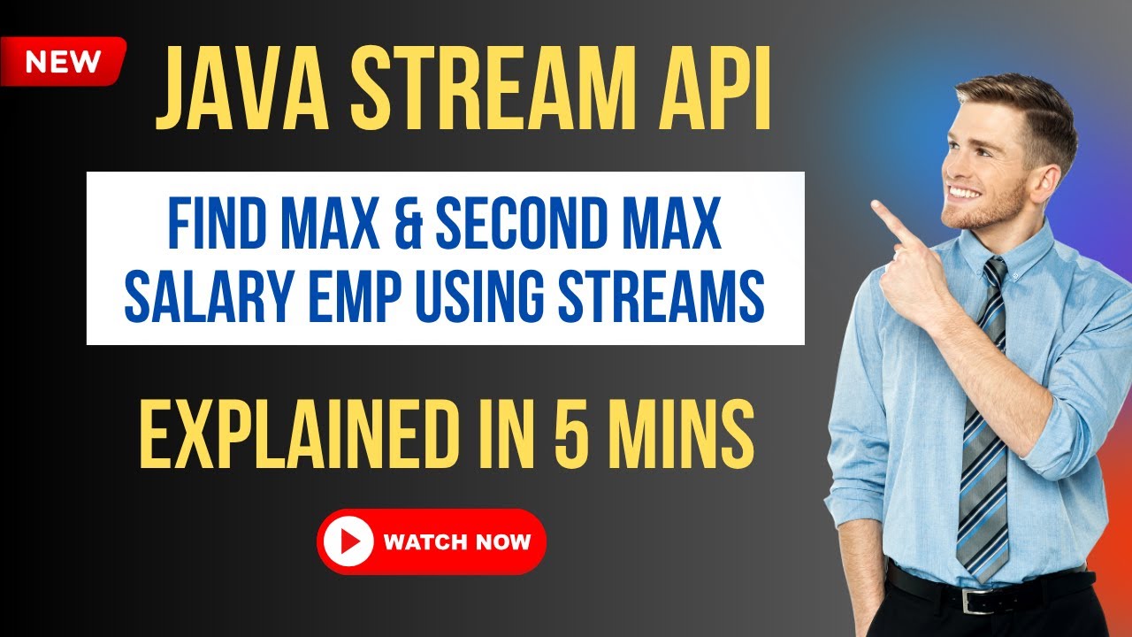 Find Max & Second Max Salary Employee using Java Stream API | Java 8 Interview Question
