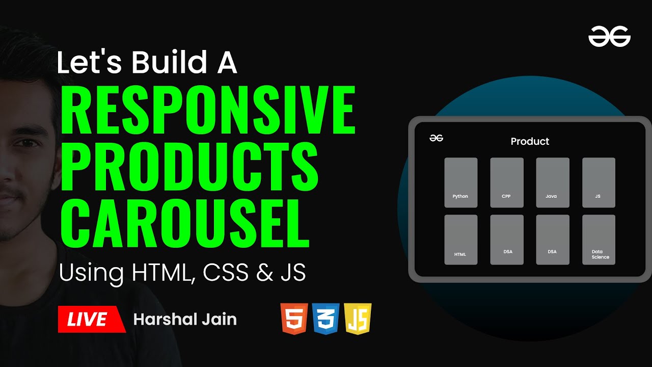 Build a Responsive Products Carousel using HTML , CSS and JS | Frontend JavaScript Projects