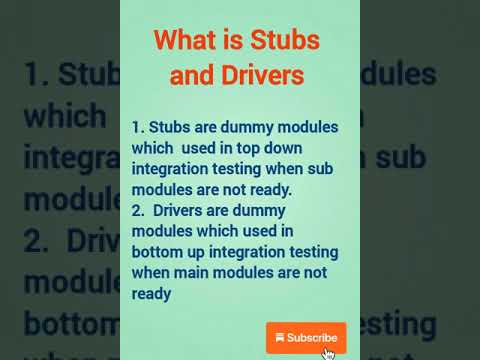 what is stubs and drivers #shorts #engineering #testing