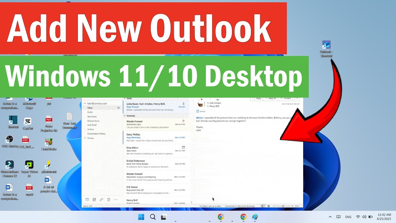 How to Get New Outlook Icon on Desktop | How to Create a Desktop Shortcut for New Outlook