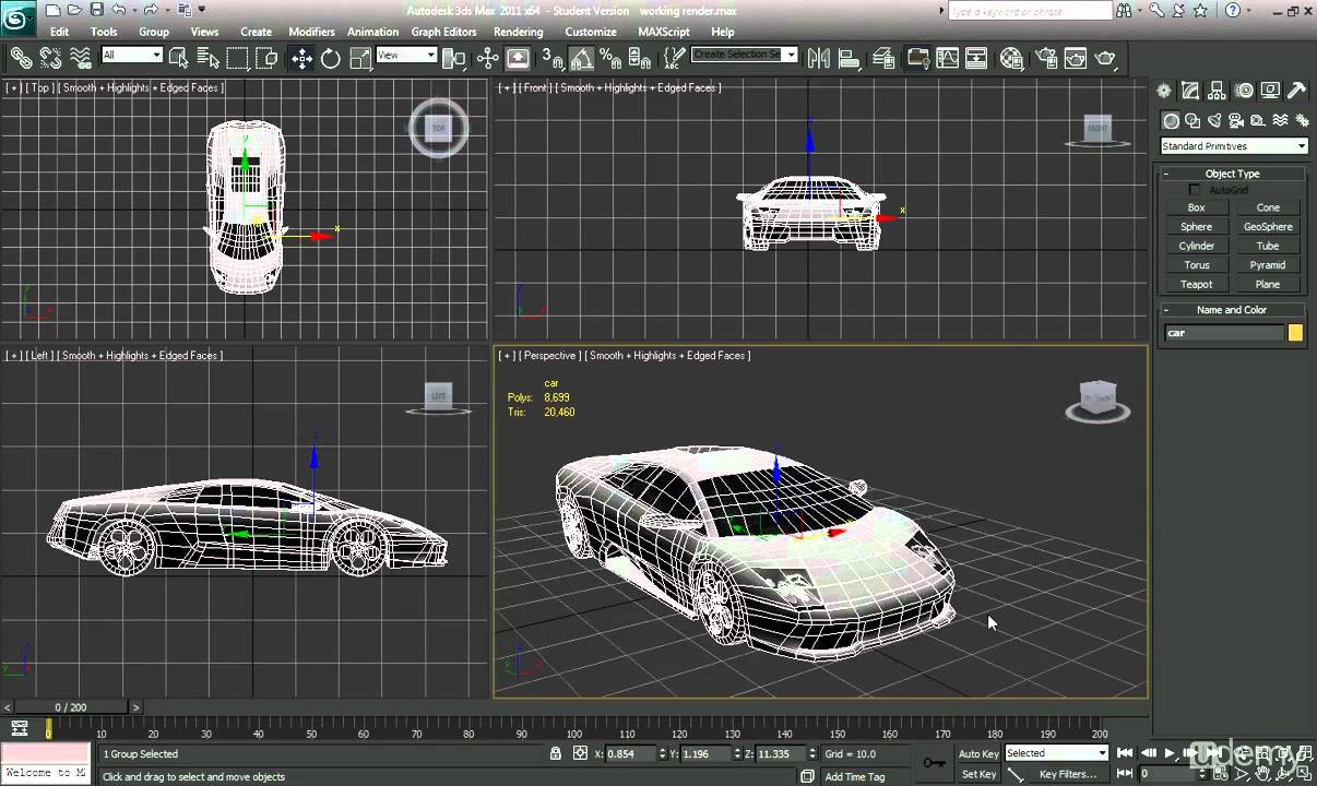 3ds Max Tutorial - Beginners Introduction to the User Interface - UI