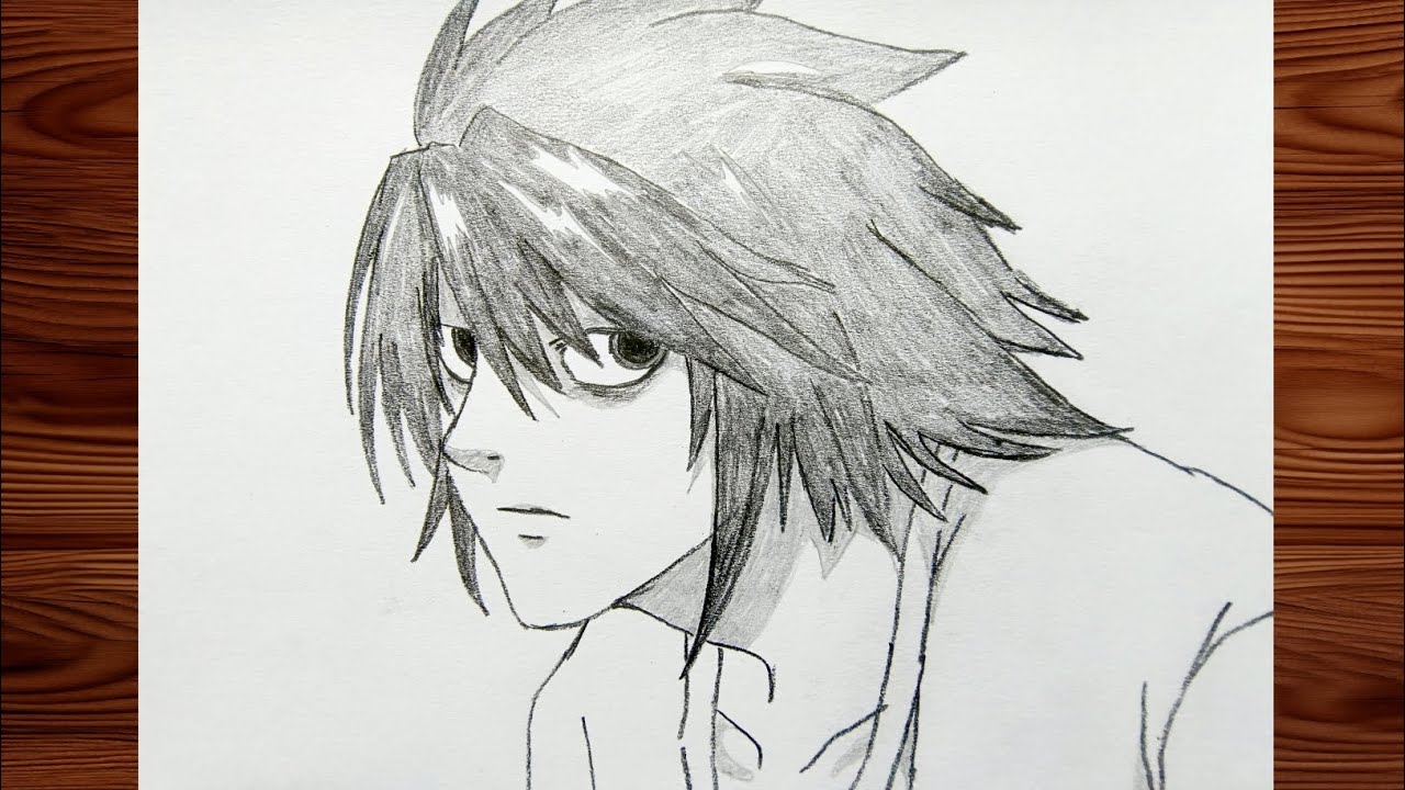 How to draw L from Death Note | Easy drawing tutorial
