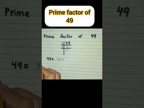 prime factor of 49 #viral #youtube #youtubeshorts #shorts #math