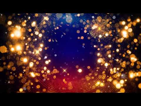 bright blue red gold sparkling floating particles glitter background