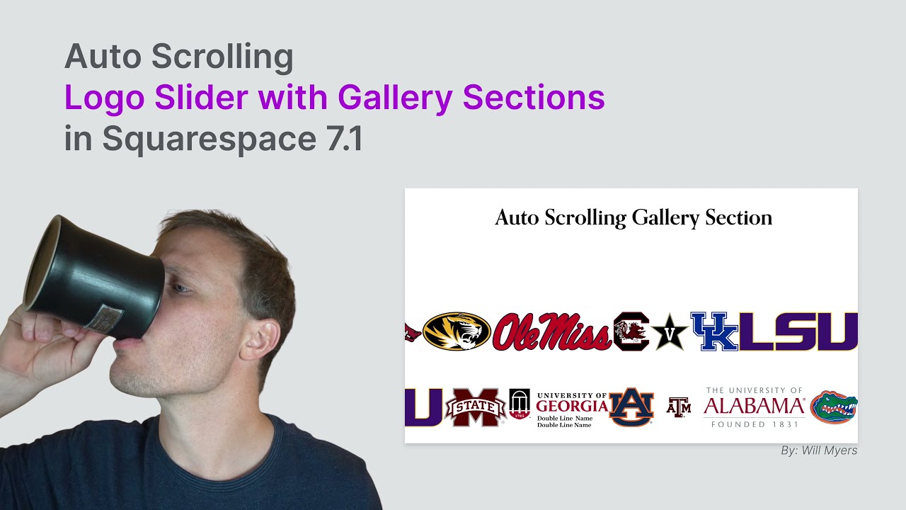 Scrolling Logo using Gallery Section in Squarespace [Jan 2022]
