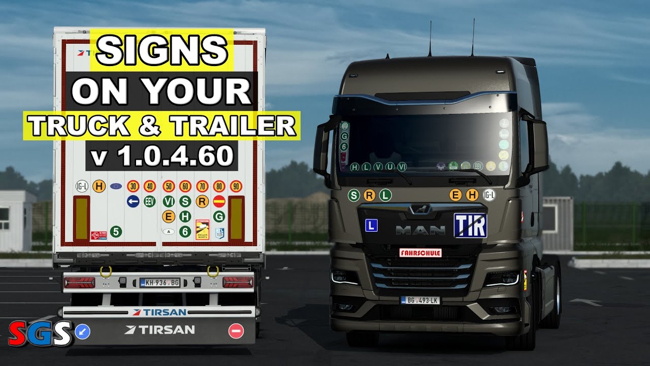 Signs On Your Truck & Trailer v1.0.9.40 - ETS 2