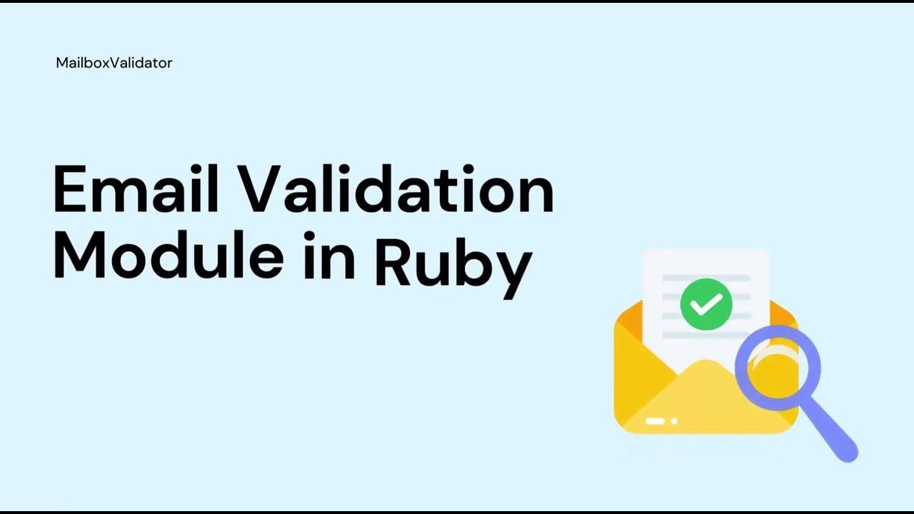 Email Validation Module in Ruby