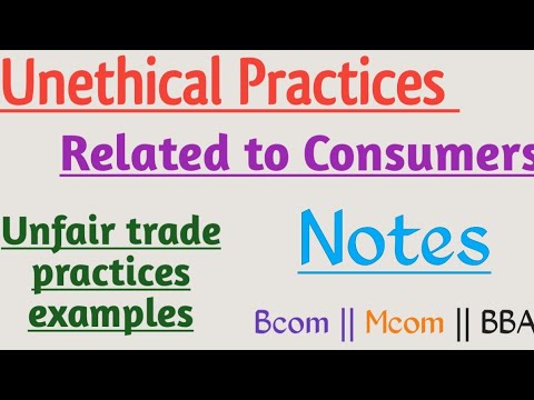 Unethical practices related to consumers | Customer exploitation | Ethical issues in marketing