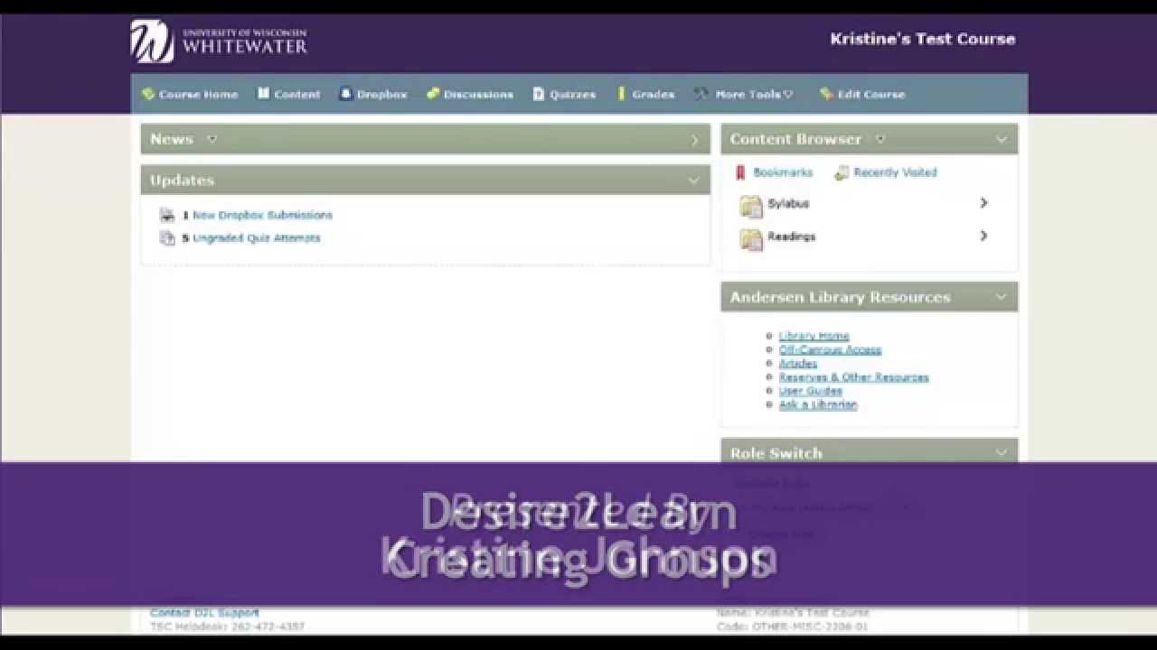 Desire2Learn Creating Groups