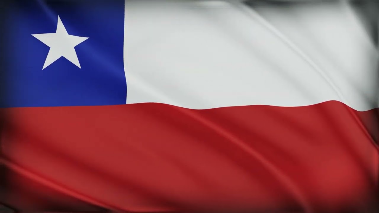 Chile Flag Waving | 1 Hour Seamless Loop | 4K HD