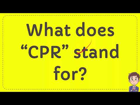 What does “CPR” stand for?