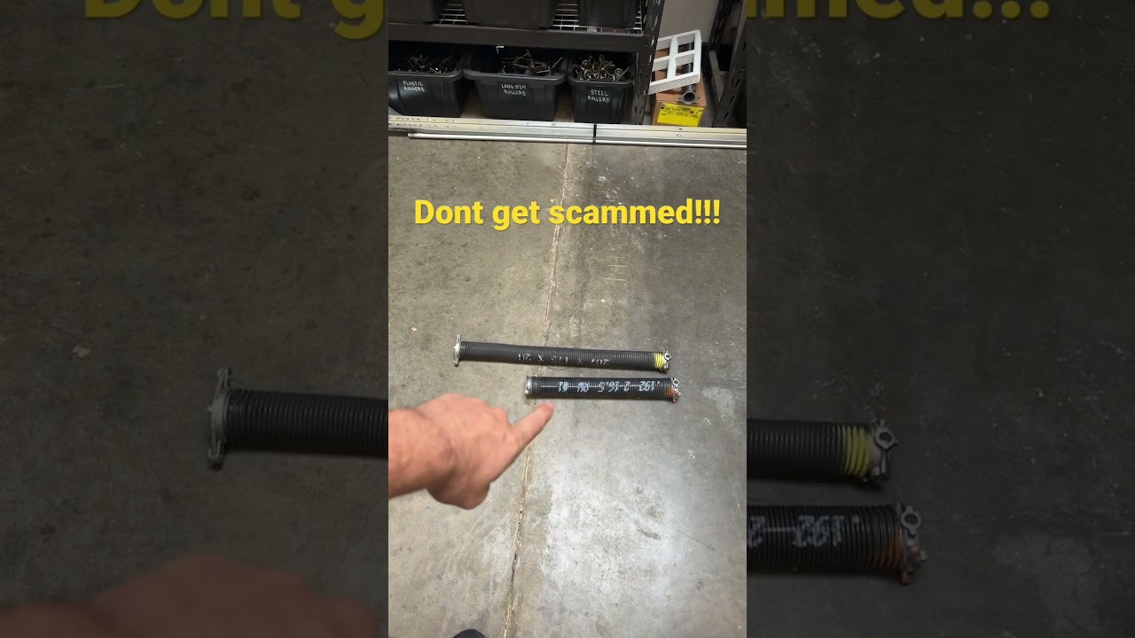 Don’t get scammed when buying garage door springs!!