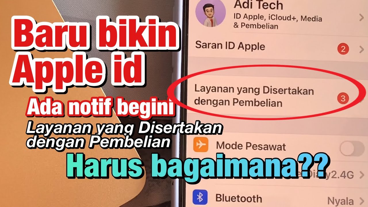 Baru bikin apple id “ Layanan yang Disertakan dengan Pembelian “