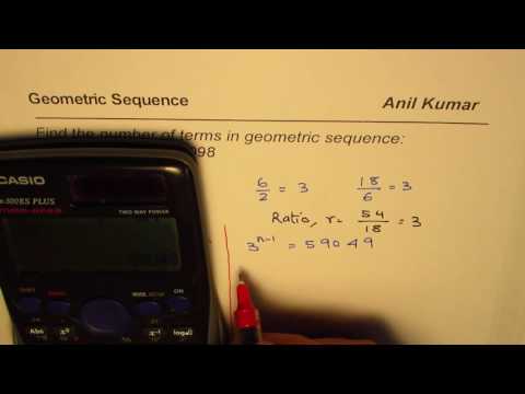 How to use logarithms in geometric sequence 2 6 18 54 118098
