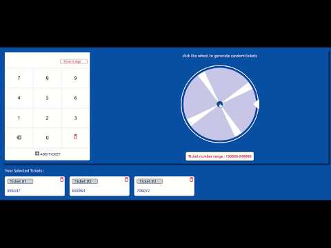 Generate Random Ticket Number by Spinning Wheel