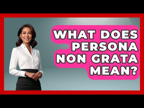 What Does Persona Non Grata Mean? - International Policy Zone