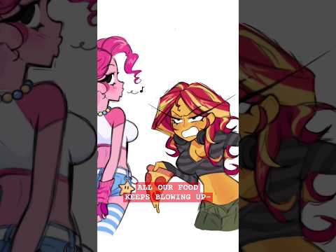 Pinkie Pie Blowing Up Food | #art #mlp #mylittlepony #sunsetshimmer #applejack #pinkiepie #animatic