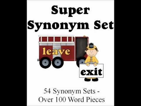 Super Synonym Set - Huge Teaching Support Resource for Teaching Spelling, Reading and Language.w