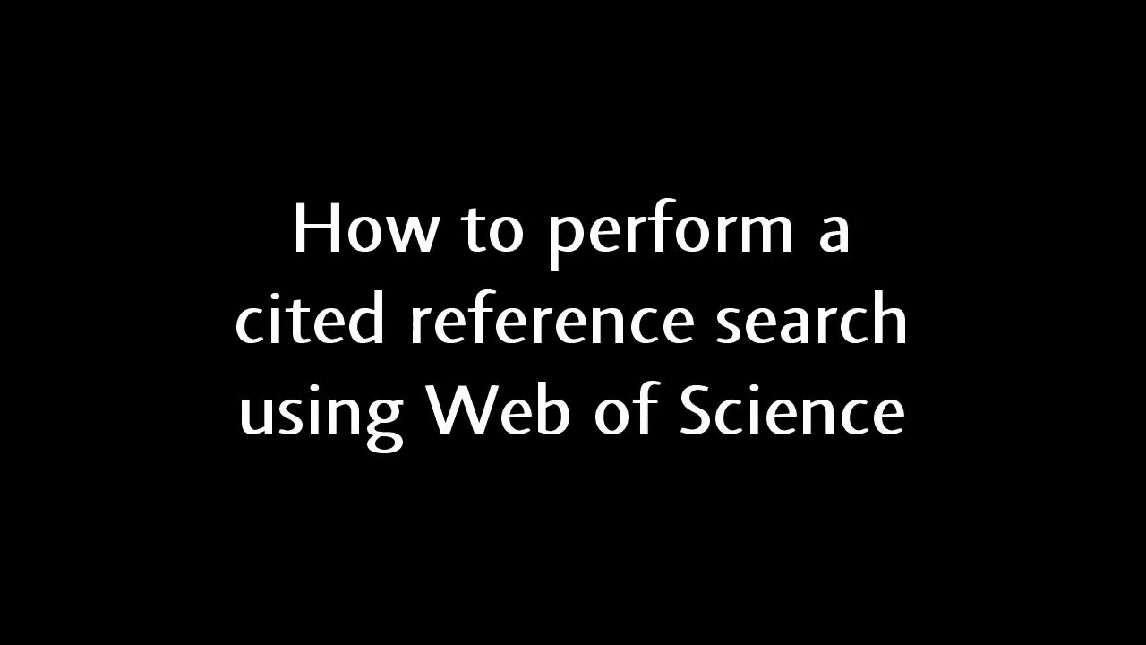 Cited reference search