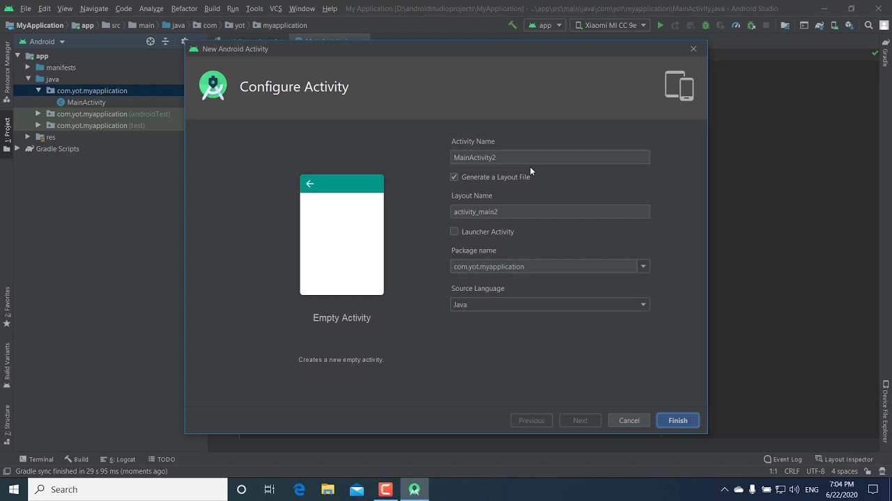 Android Studio Java (Button Activity 2)