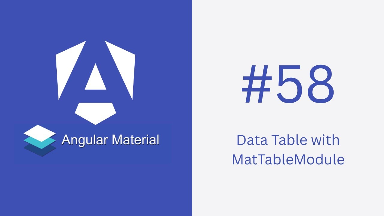 Data Table with MatTableModule
