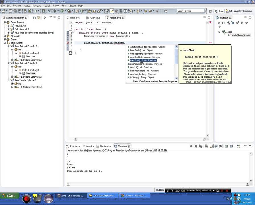 Java - Tutorial episode 3 - Scanner and random