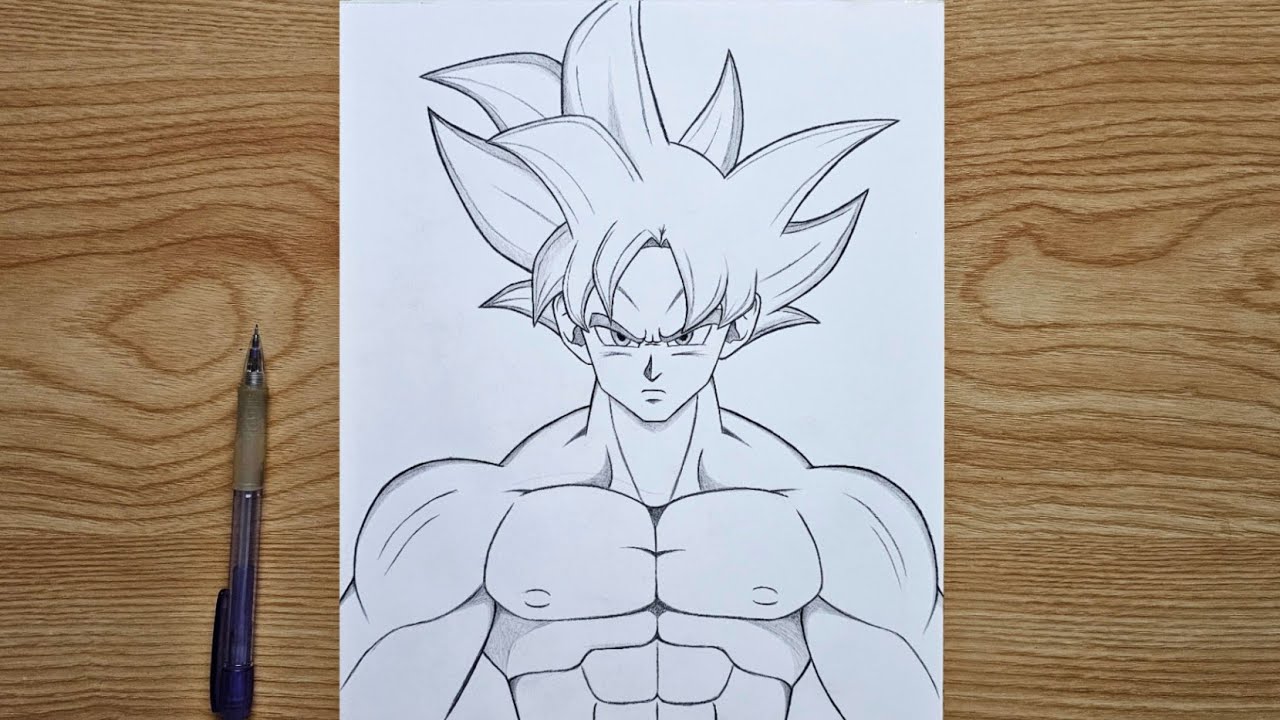 How to draw Goku | Goku Ultra Instinct step by step | easy tutorial