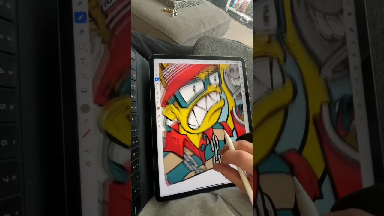 Making shadows of color in Adobe illustrator!! iPad and vector art😍😍📟📟📟 #pagerone #digitalart